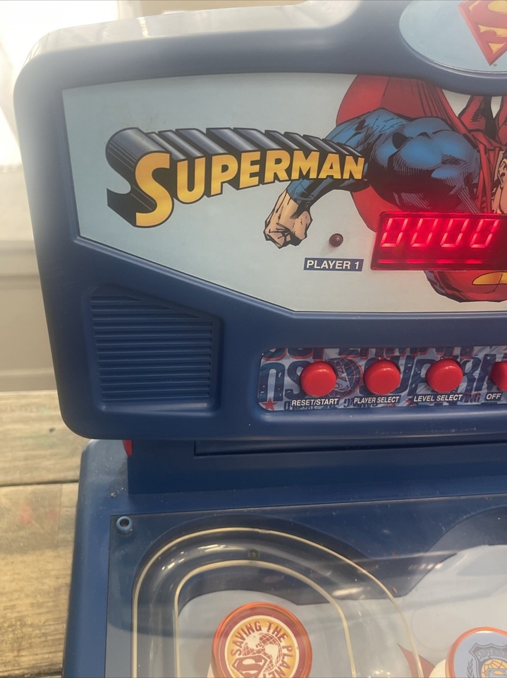 Superman Saving The World Pinball Machine Table Top Pinball RARE DC ...