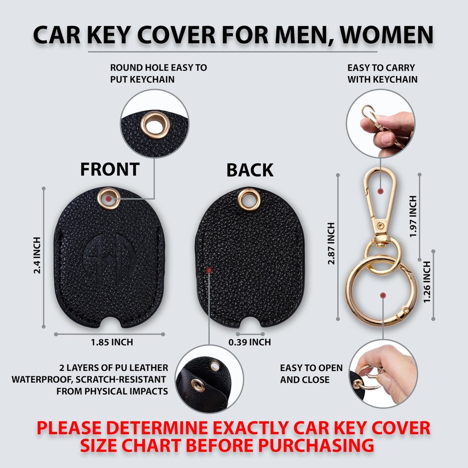 ANHBKAR Leather Keys Sleeve for Broken Car Key Loop Replacement - Cute ...