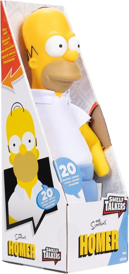 The Simpsons - Homer Simpson Shelf Talkers 12" Talking Doll "New" | eBay