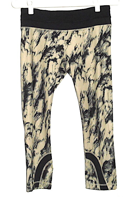 LULULEMON Tan & Black Mottled Pattern Yoga Workout Ex… - Gem