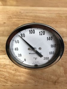Weksler Thermometer 0-200°F 4" stem 3" Face | eBay