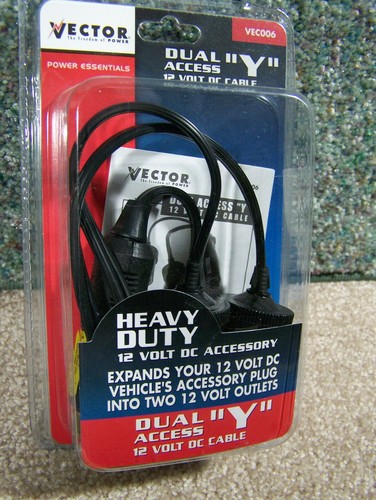 Vector 12-Volt Dual "Y" Access DC Cable - New in Clamshell Pkg | eBay