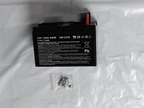 Genuine Ariens 12 volt, 12 amp Zero Turn Mower Battery Part# 04738800 ...