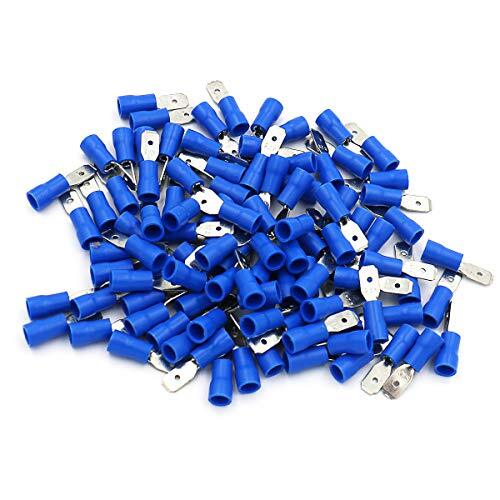 Blue Male Insulated Spade Wire Connector Electrical Crimp Terminal 1614 ...