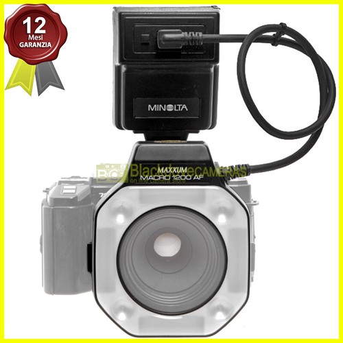Minolta Macro Ring Flash 1200AF with Control Unit for Cameras. Closeup ...