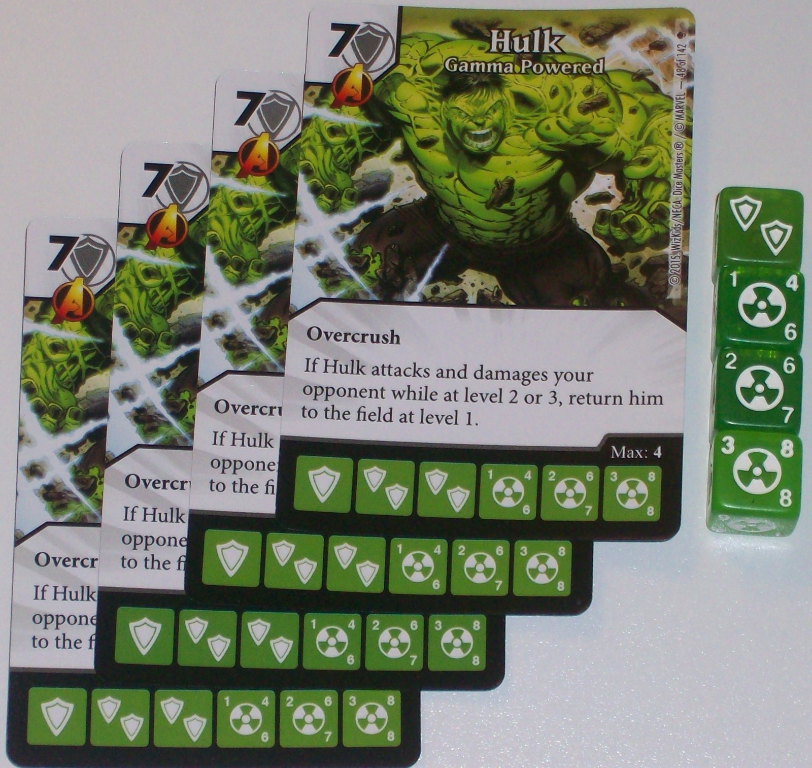 4 X HULK GAMMA POWERED 48/142 Age Of Ultron Dice Masters | eBay