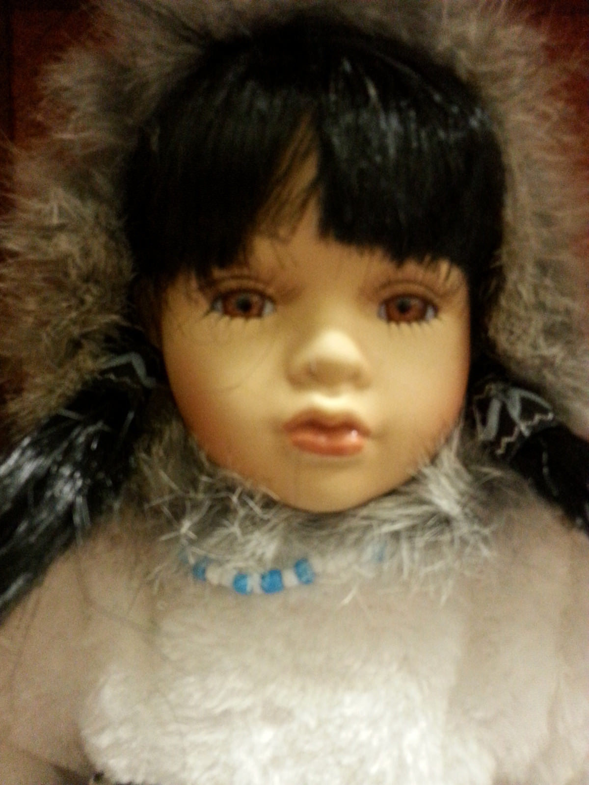 Alaska collectible Porcelain Doll - Parka and boots with bead accents ...