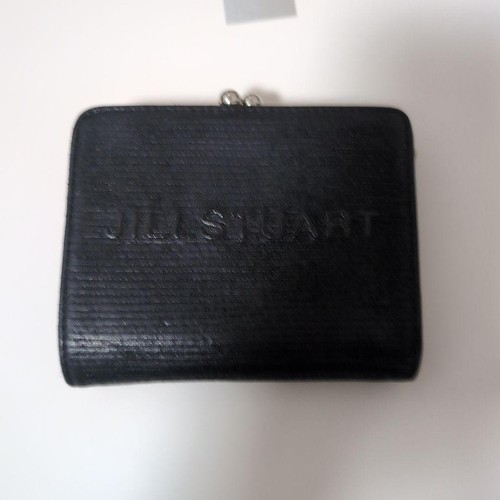 Jill Stuart Black Leather Bifold Wallet 4 Card Pockets Coin Pocket | eBay