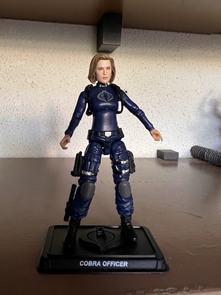 GI Joe 50th Female Cobra Officer 3.75" w/extra Custom Head + Trooper W ...