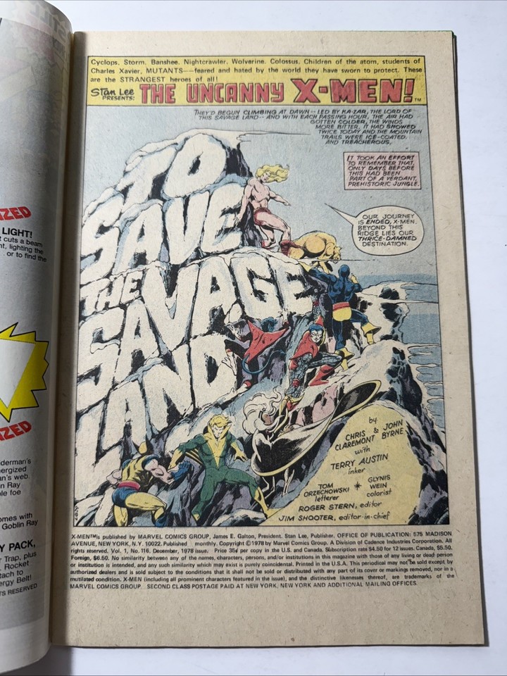 Uncanny X-Men #116 VF 8.0 (1978) Ka-Zar, Nightcrawler, Wolverine, Storm ...