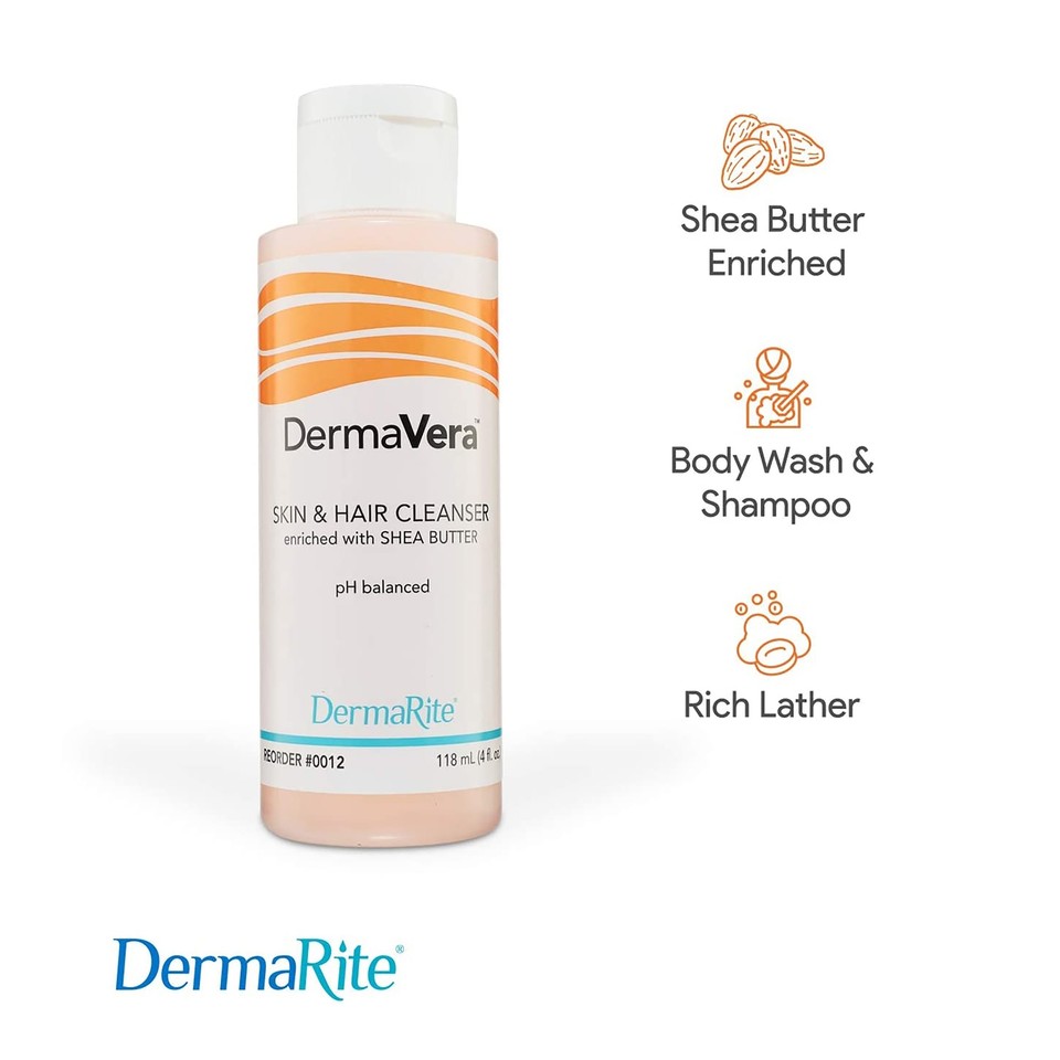 DermaVera Liquid Shampoo&Body Wash Flip Top Bottle Scented 7.5 oz. 0016 ...