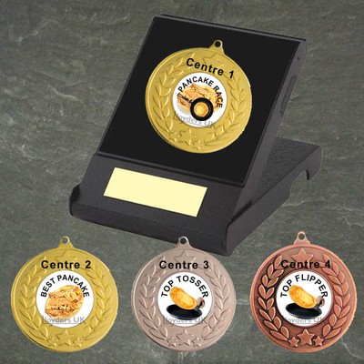 Pancake Medal in Box, Engraved, Pancake Trophy Awards, Pancake Race Top ...