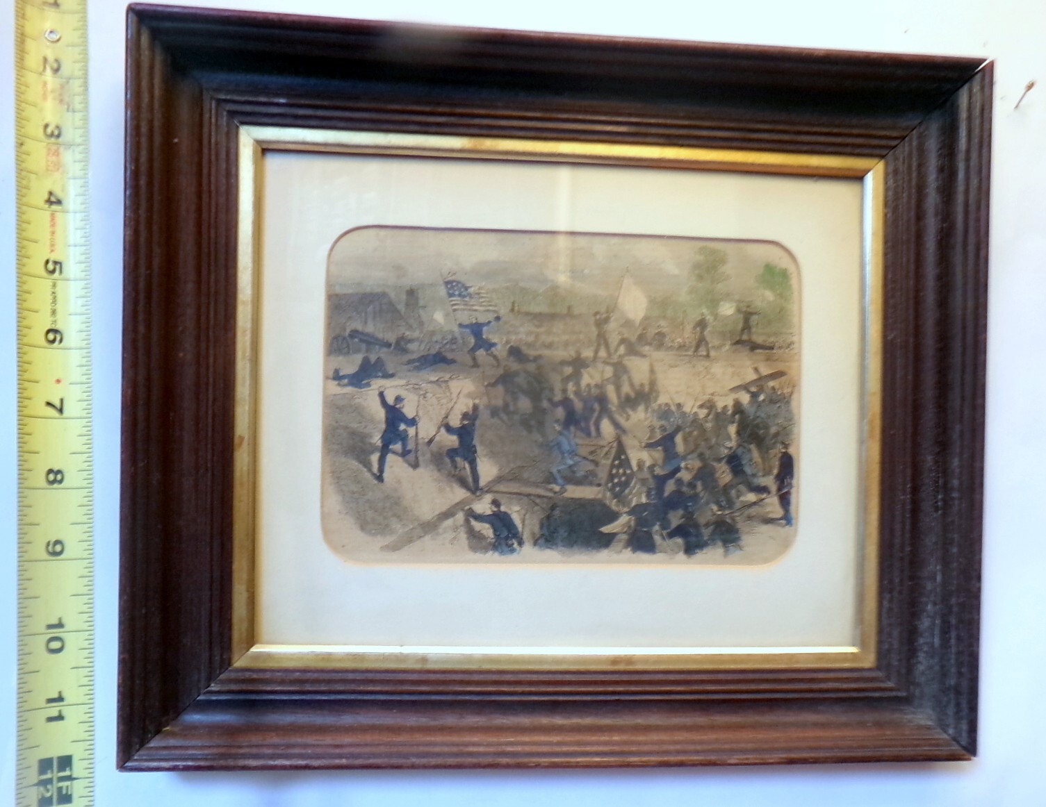 ANTIQUE CIVIL WAR Engraving PRINT Rare Surrender of Fort HINDMAN 1863 ...