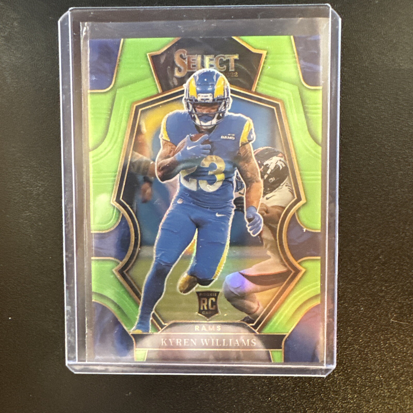 2022 PANINI SELECT RC KYREN WILLIAMS NEON GREEN PRIZM /49 SP Rams | eBay