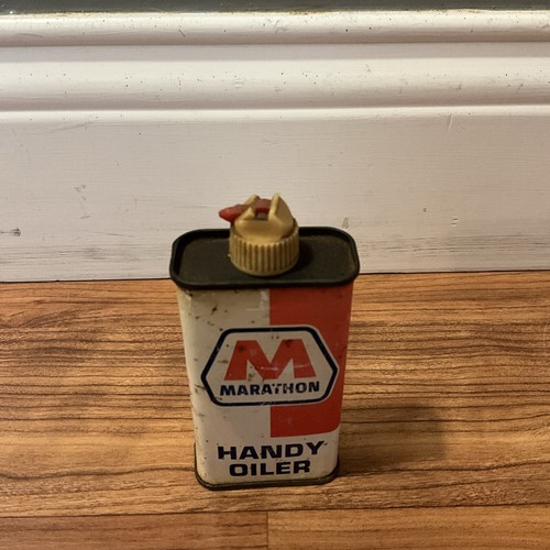 Vintage Marathon Handy Oil Oiler Metal Can Advertising | eBay