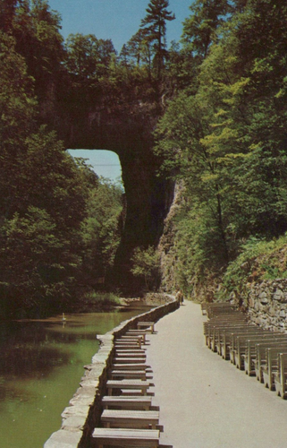 Natural Bridge Virginia Wonder of the World Scenic Chrome Vintage Post ...
