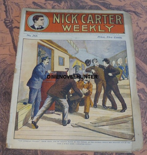 NICK CARTER WEEKLY #265 1901 DETECTIVE STORY COVER DIME NOVEL STORY ...