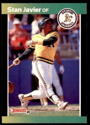 1989 Donruss #185 Stan Javier Outfield Oakland Athletics FREE shipping ...