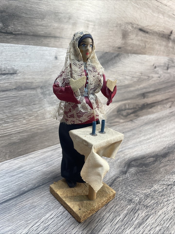 Vintage 8” Jewish Doll - Handmade In Israel - Rare Details With Candles ...