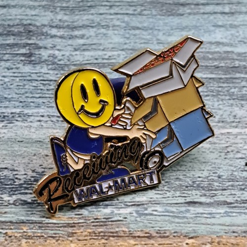 Walmart Employee Pin - Smiley Receiving Department Boxes | eBay