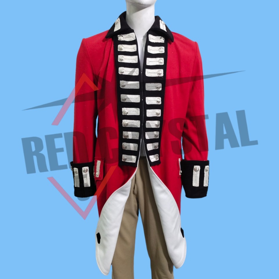 New British Army Revolutionary War Regimental Men Red wool Frock Coat ...