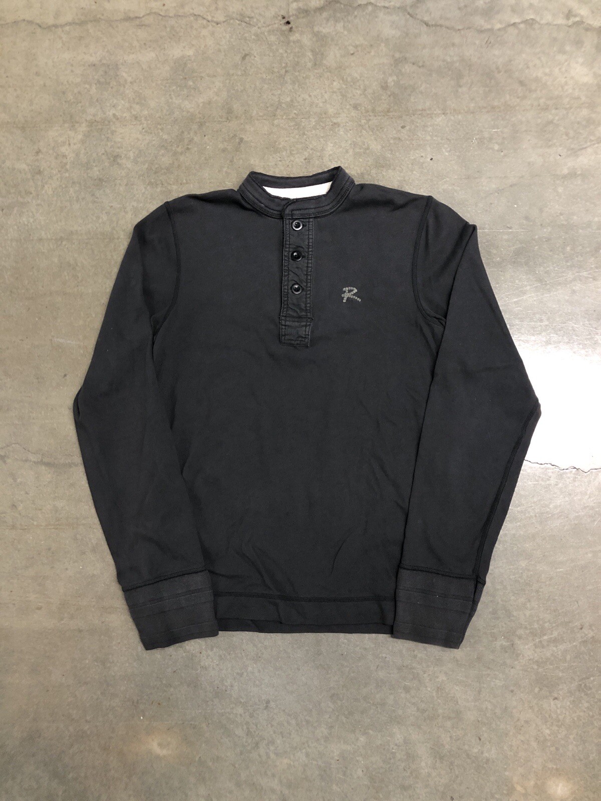 2000’s Ruehl No.925 R Logo Henley Long Sleeve Shirt M… - Gem