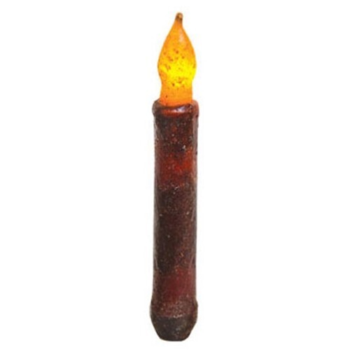 6" BURGUNDY TIMER TAPER CANDLE Lot of 12 LED Battery NOT Included ...