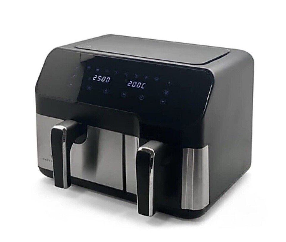Cook's Essentials Dual Basket Air Fryer 7.7L Dual Independent Baskets ...