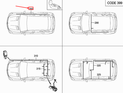 NEW MERCEDES-BENZ ML W166 TRAILER COUPLING WIRING HARNESS A1665404410 ...