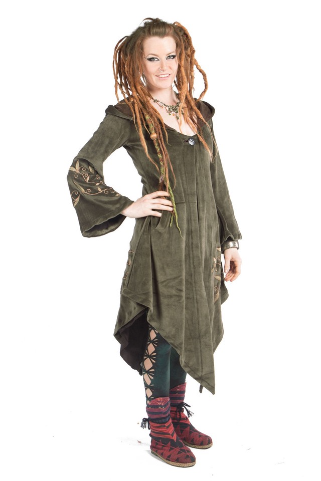 Velvet Faery Goddess Jacket, Boho Goa Psy Trance Coat Plus Size Pagan ...