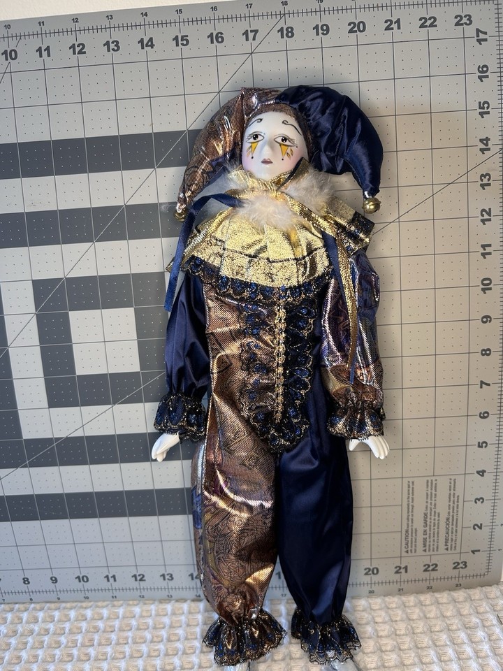 Gold Ceramic Vintage Jester Porcelain Hands Feet And Face Hand Painted ...