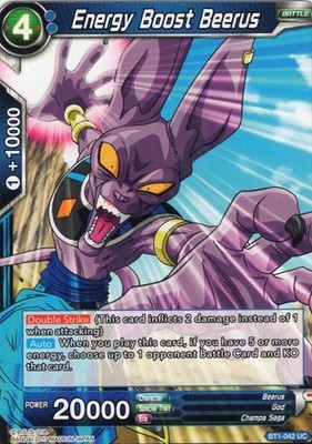 Dragon Ball Super Energy Boost Beerus Uncommon | eBay