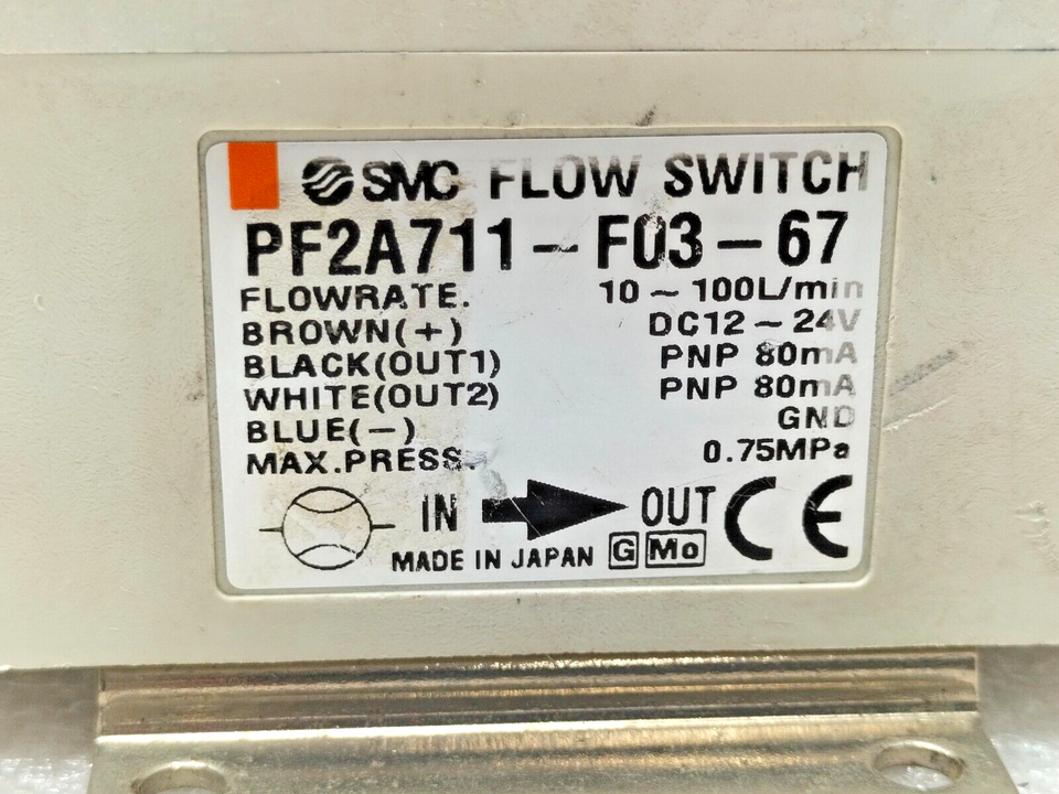 SMC PF2A711-F03-67 DIGITAL FLOW CONTROL SWITCH 10-100 L/MIN 12-24VDC | eBay