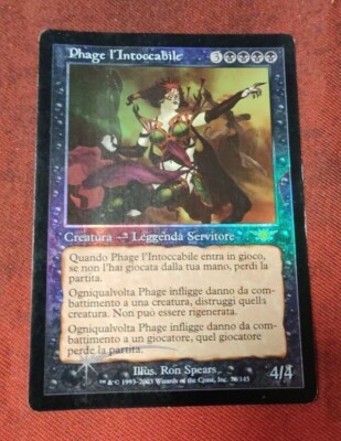 MTG PHAGE THE UNTOUCHABLE ITALIAN FOIL - POOR/ROVINATA L'INTOCCABILE ...