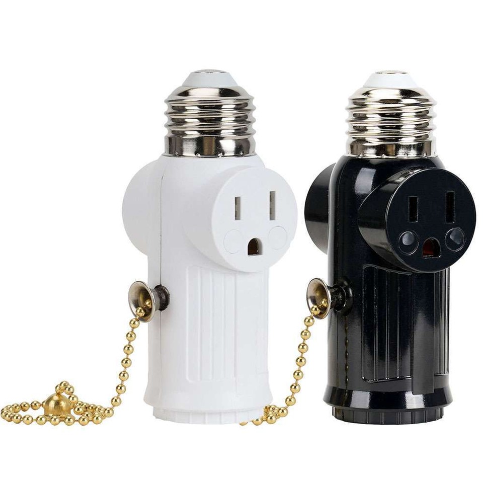 E26 Light Bulb Outlet Socket Adapter Screw Light Socket to Plug Adapter 2/3Prong | eBay