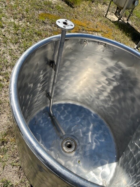 125 Gallon 304 Stanless Steel , Open Top Tank Dish Bottom Center Drain ...