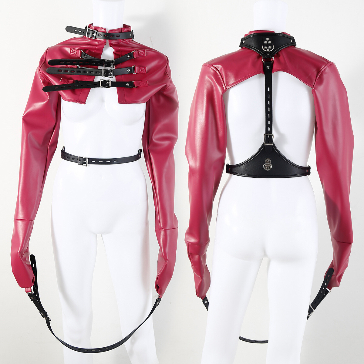 Hot Women Punk Gothic Body Harness Buckle-Up Corset Bustier Basque ...