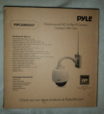 Pyle PIPCAMHD47 Weatherproof HD Hi-Res IP Camera - Outdoor WiFi ...