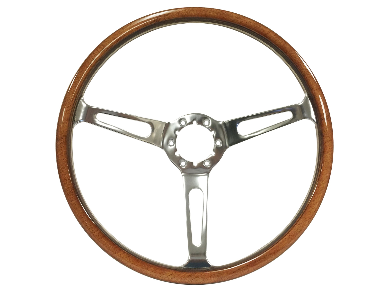 1965-67 Ford Mustang 6-Bolt Walnut Wood Shelby Steering Wheel Kit, Blue ...