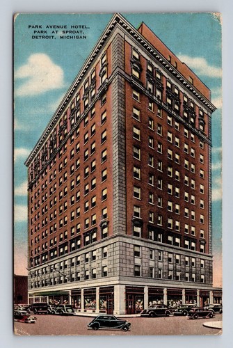 Detroit MI-Michigan, Park Avenue Hotel, Advertising, Antique Vintage ...