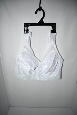 Playtex Women's 18 Hour Full Coverage Comfort Strap Wireless Bra White ...