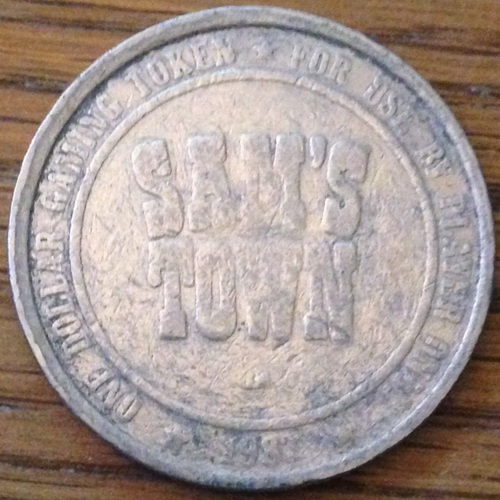 VINTAGE 1987 Sam’s Town Casino Las Vegas NV $1 Gaming Token Covered ...
