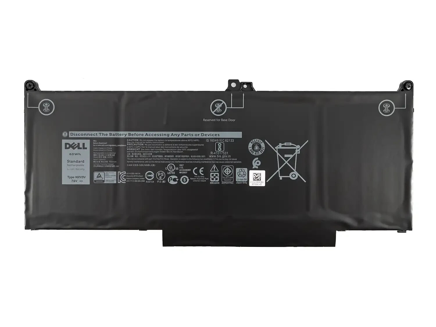 Genuine Dell MXV9V Latitude 7300 5310 2-in-1 Battery 60Wh 4-cell N2K62 ...