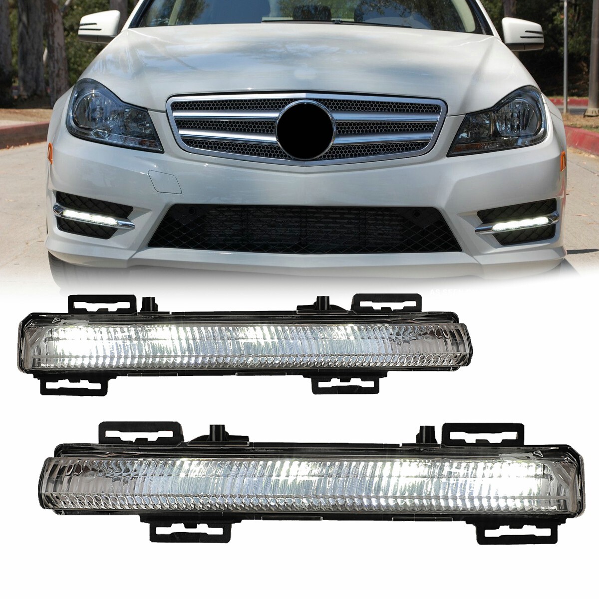 W212 C250 For Mercedes-Benz Clear Daytime Running Fog Lights Front ...