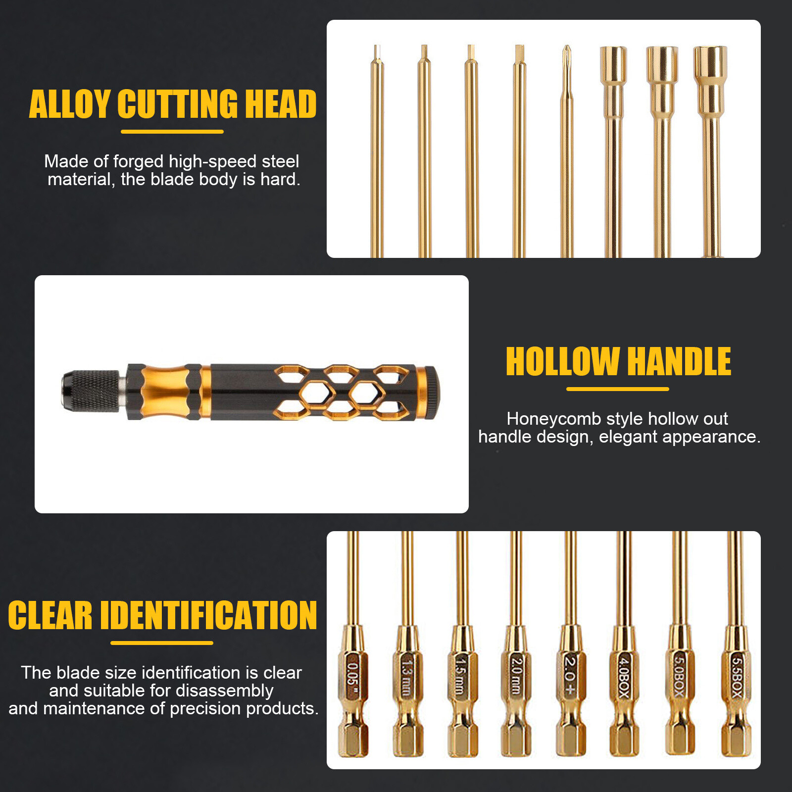 Allen Key Hexagon Screwdrivers Hex Nut Drivers Tool for SCX24 TRX4M ...