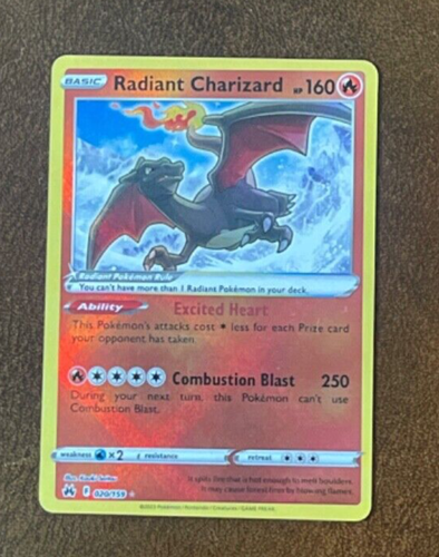 Pokémon TCG Radiant Charizard Crown Zenith 020/159 Holo Radiant Rare | eBay