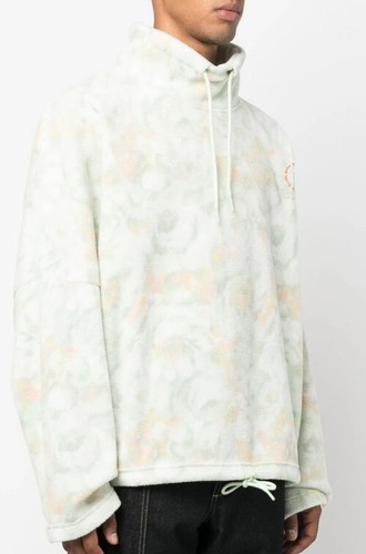 NWT $475 Martine Rose Batwing Pilled Fleece Jacket Green Floral ...