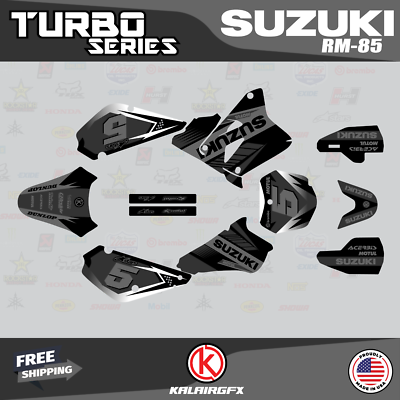 Graphics Decal Kit For Suzuki RM85 (2001-2021) RM 85 Stickers Turbo ...