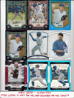 (TL) 2009 Bowman Chrome Xfractor #009/250 BOBBY SCALES RC #175 Cubs | eBay