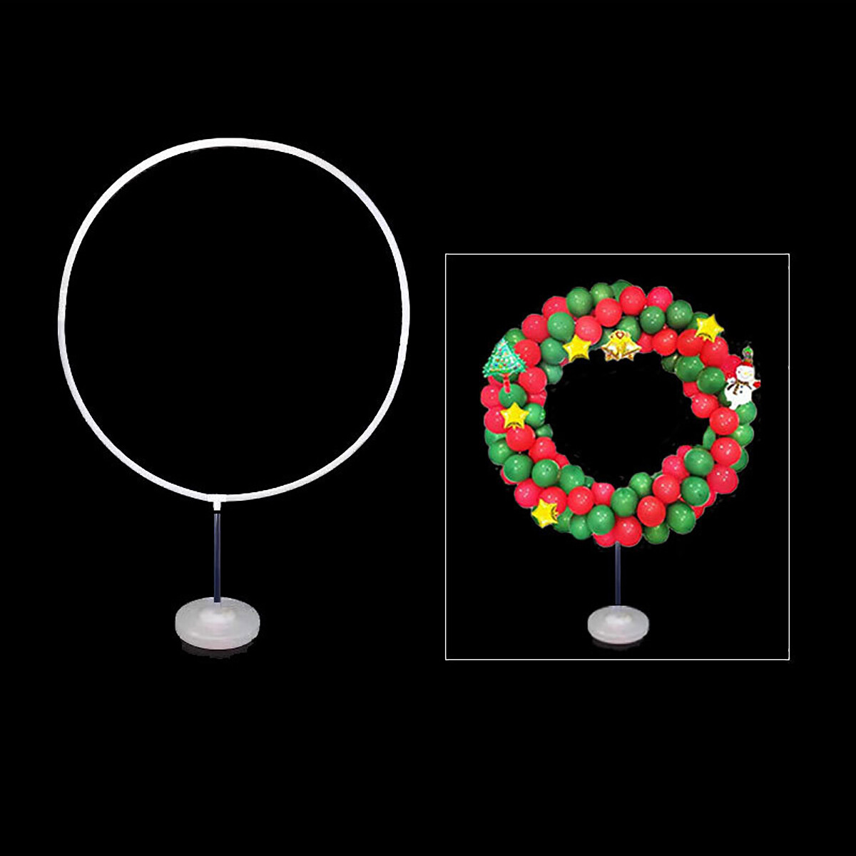 100CM Circle Balloon Arch Frame Balloons Stand Holder Kit Wedding ...